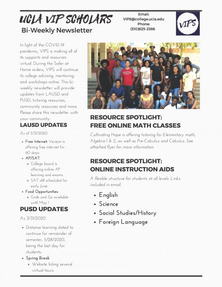 VIP Scholars – Academic Advancement Program