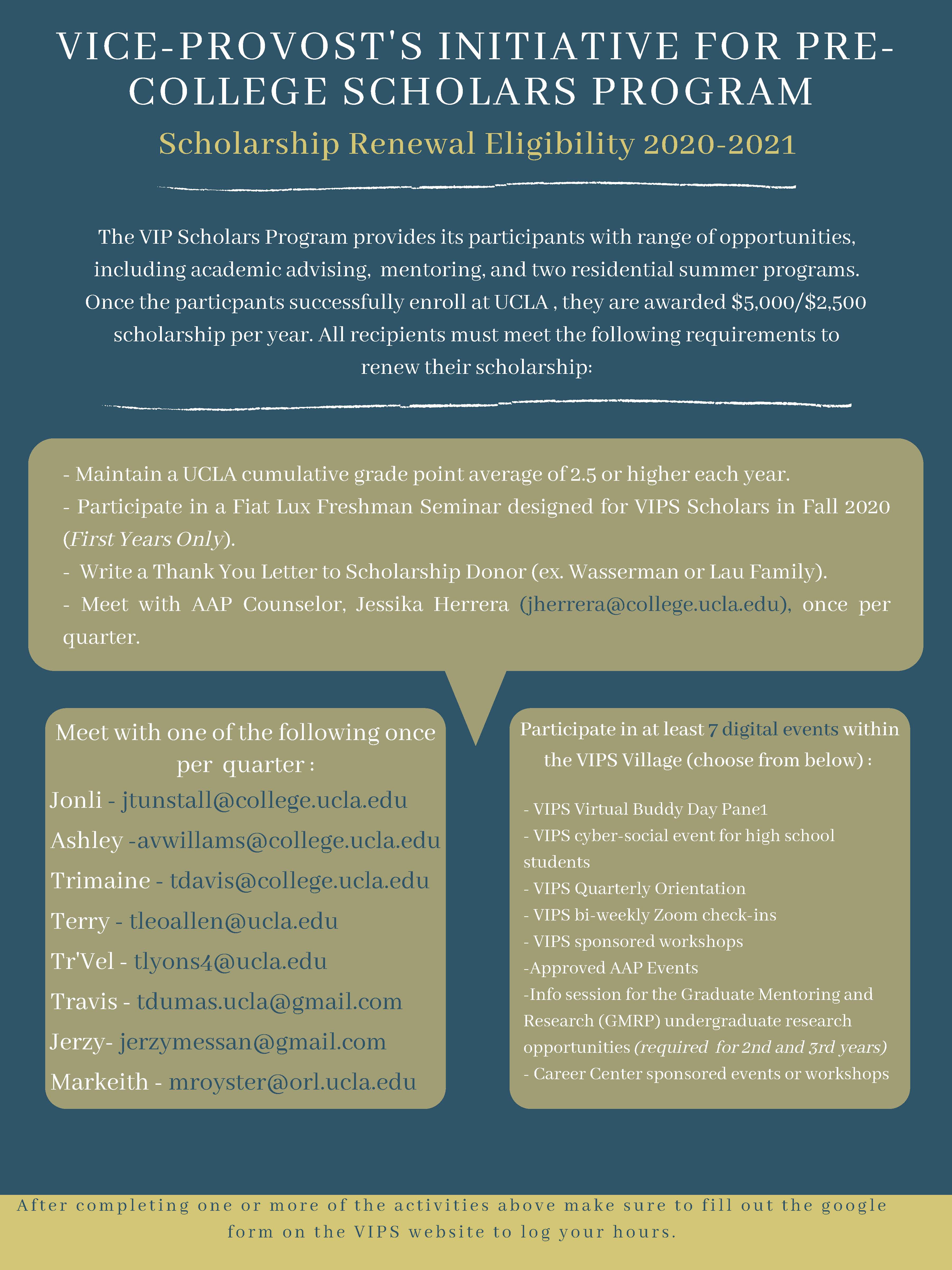 VIP Scholars – Academic Advancement Program