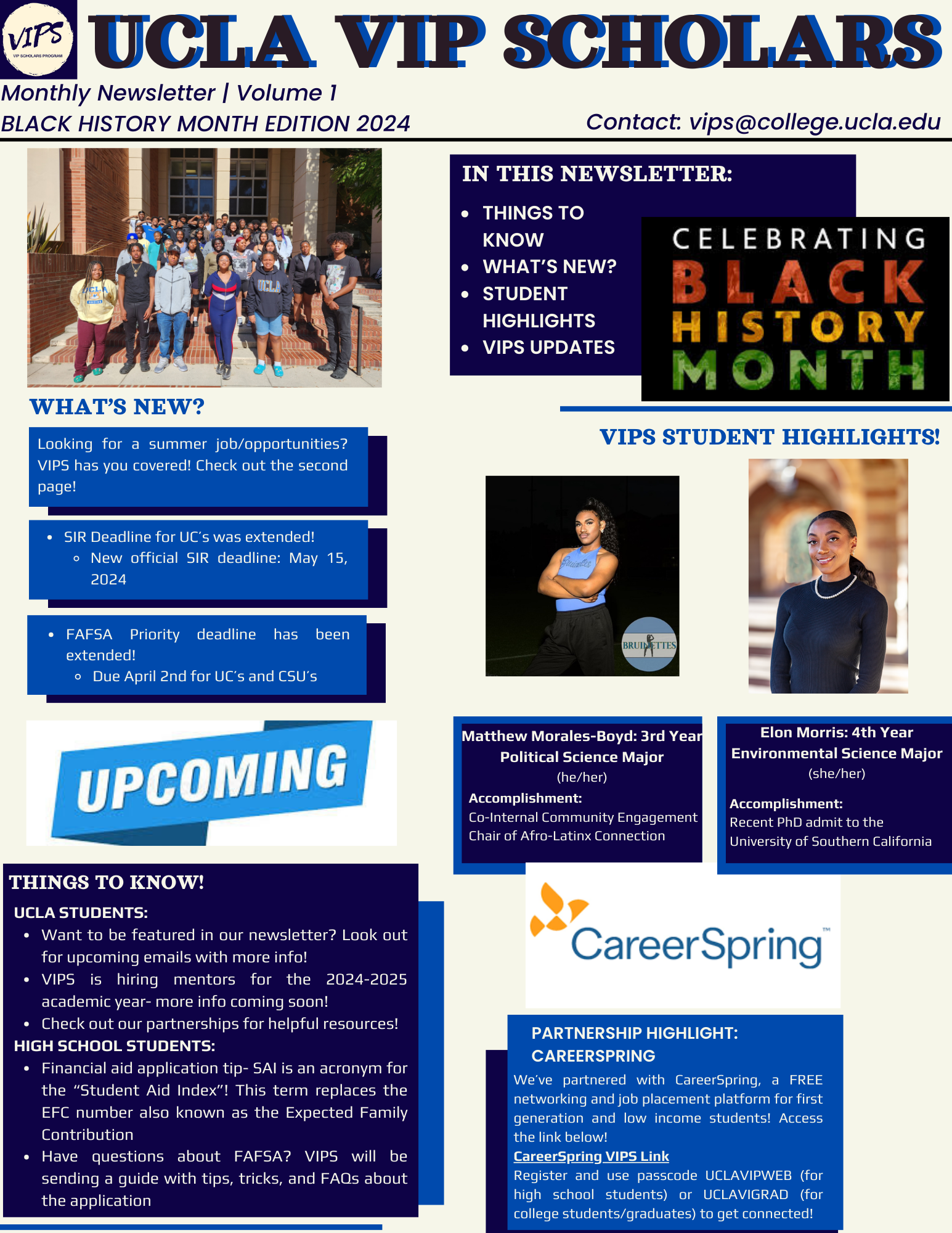 VIP Scholars – Academic Advancement Program